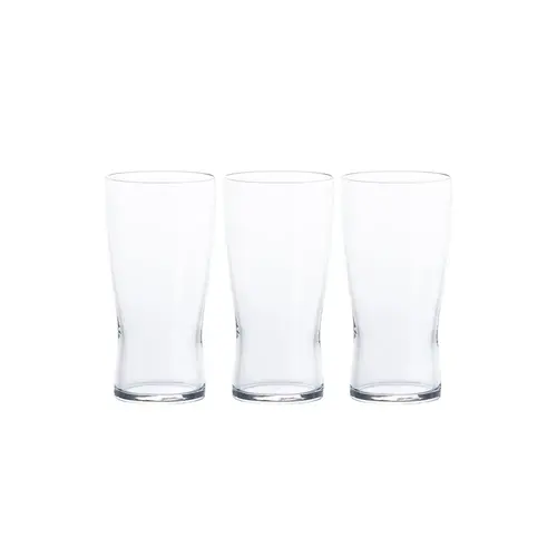 【ADERIA】日本製強化玻璃薄口啤酒杯255ml-3入組－小樹購